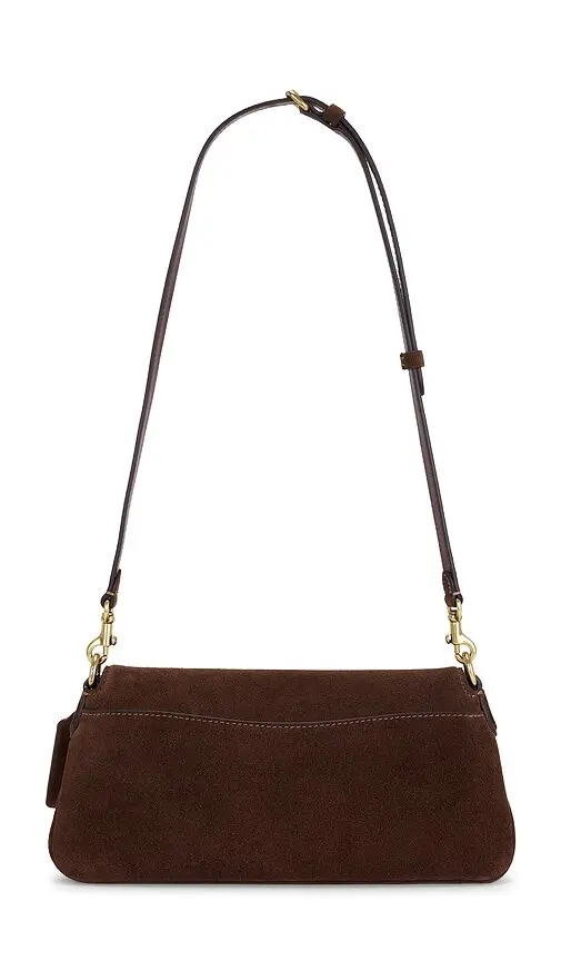 COACH Suede Jet Shoulder Bag In Chocolate