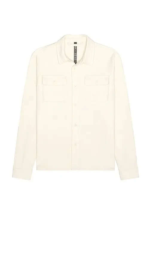Vuori Waffle Shirt Jacket In Cream