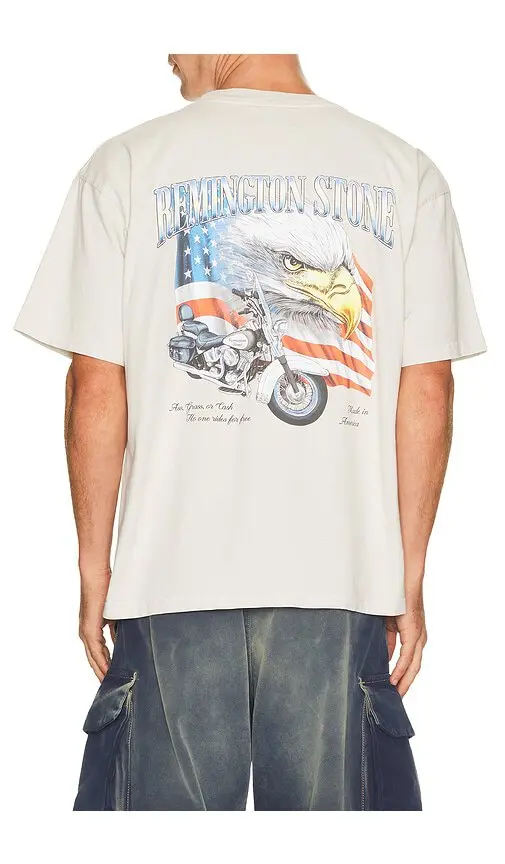 REMINGTON STONE Cash Or Gass Tee In Cream