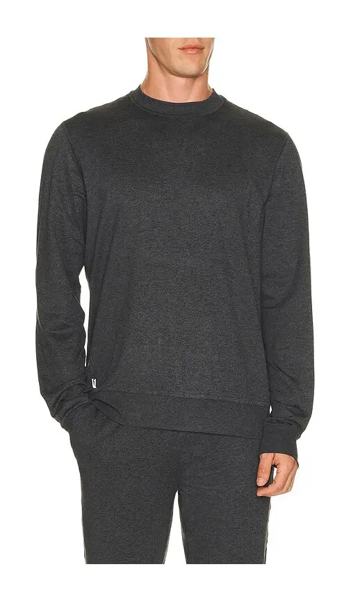 Vuori Ponto Performance Crew Pullover In Grey