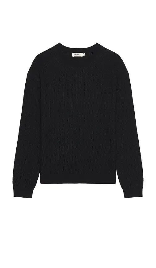 FRAME Textured Crewneck Sweater In Blue