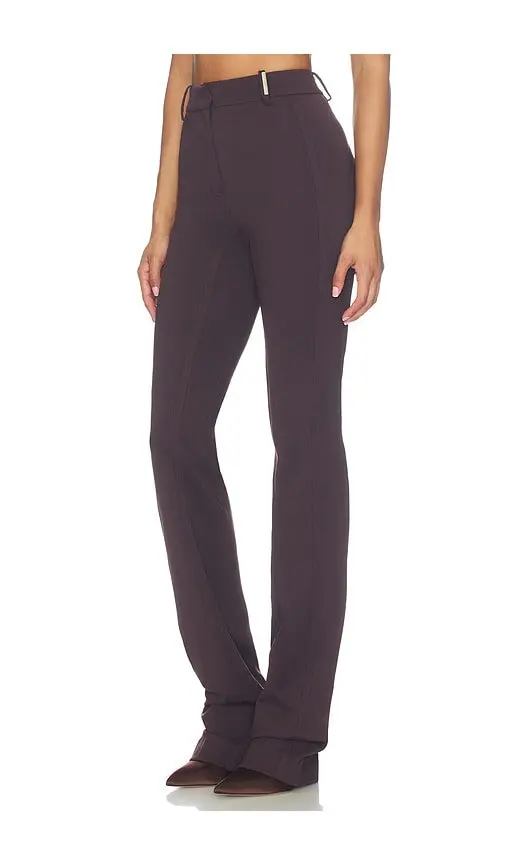 Attico Slim Long Pant In Brown
