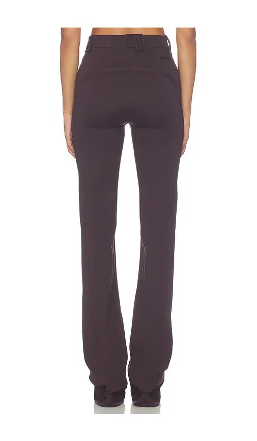 Attico Slim Long Pant In Brown