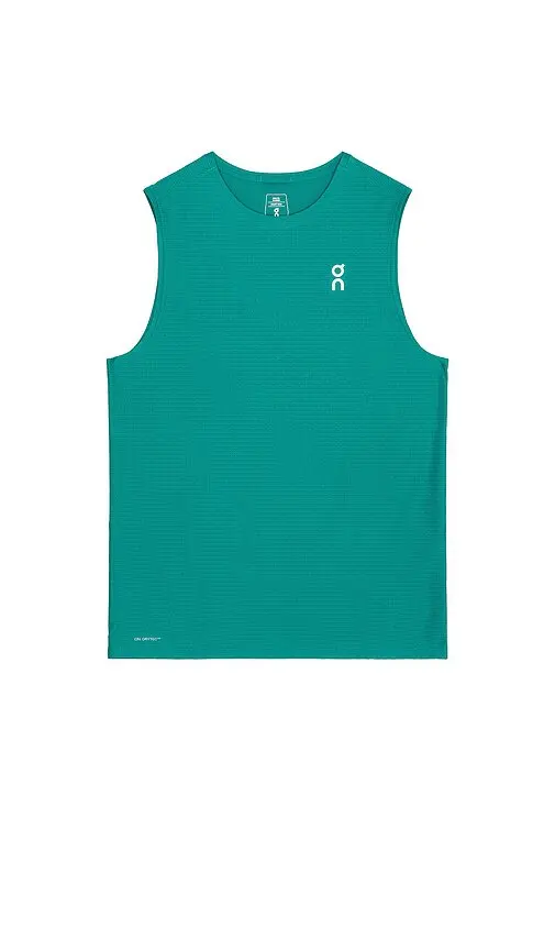 On Court Tank In Green - Neem