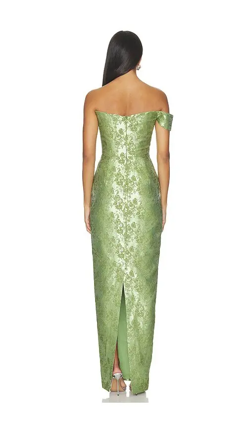 SAU LEE Jackson Jacquard Gown