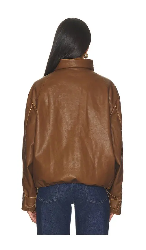 Lioness Shoreline Funnel Jacket In Brown