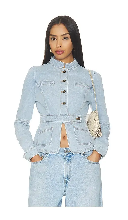 Lioness Brooklyn Denim Jacket In Blue