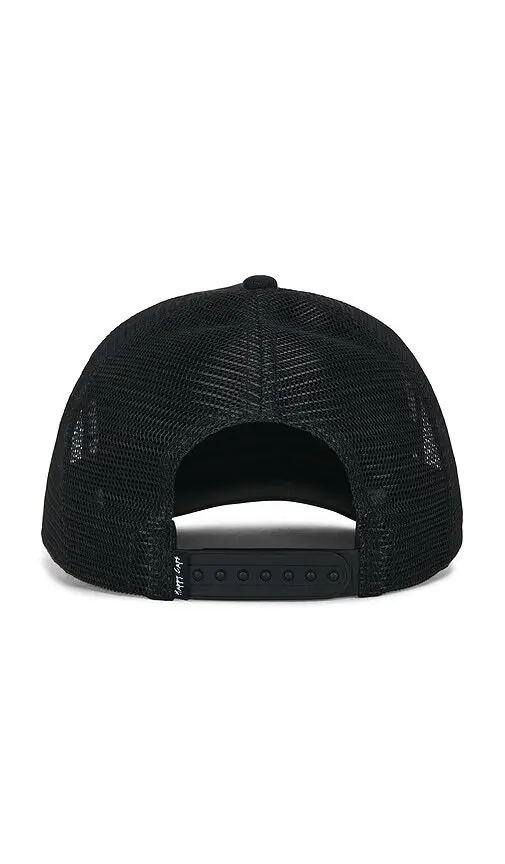 HAPPY CAPS Leather Studded Script Meshback