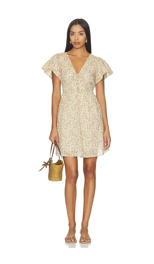 Paige Kinga Mini Dress In Neutral