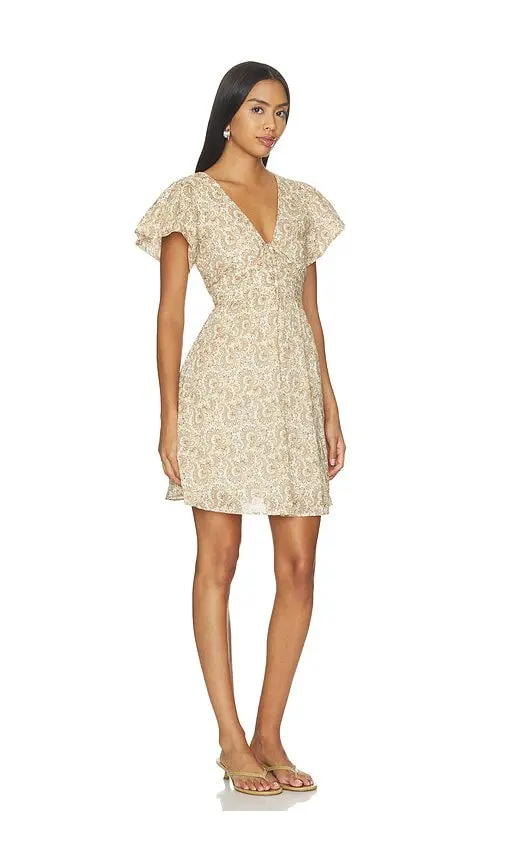 Paige Kinga Mini Dress In Neutral