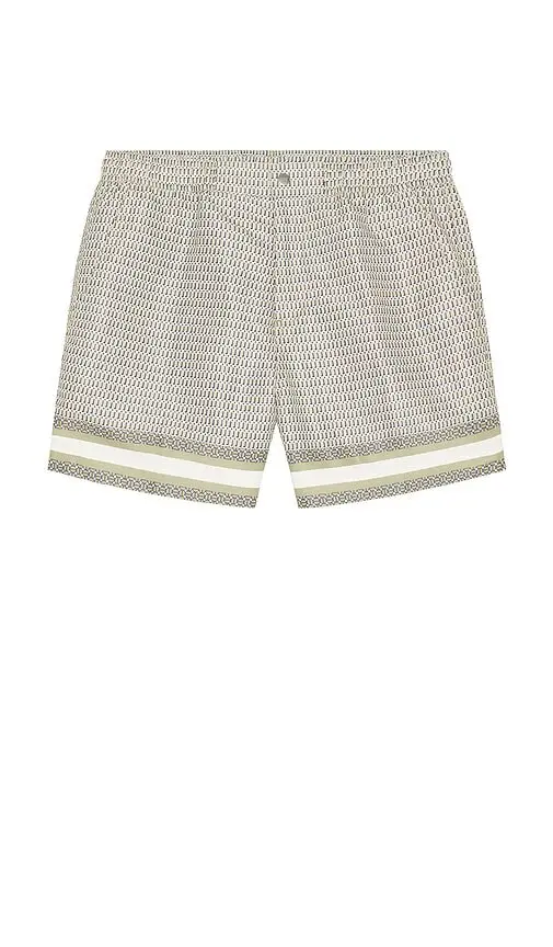 CHE Berkeley Border Printed Swim Short In Green