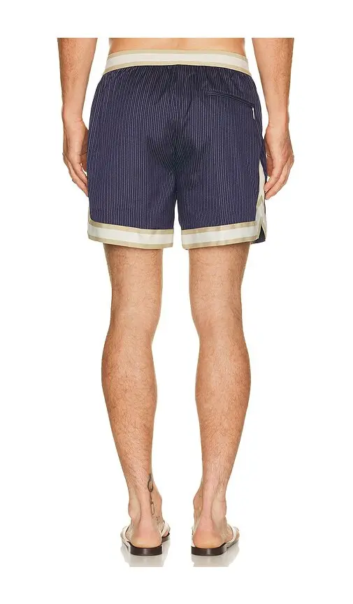 CHE Pinstripe Baller Swim Short In Blue