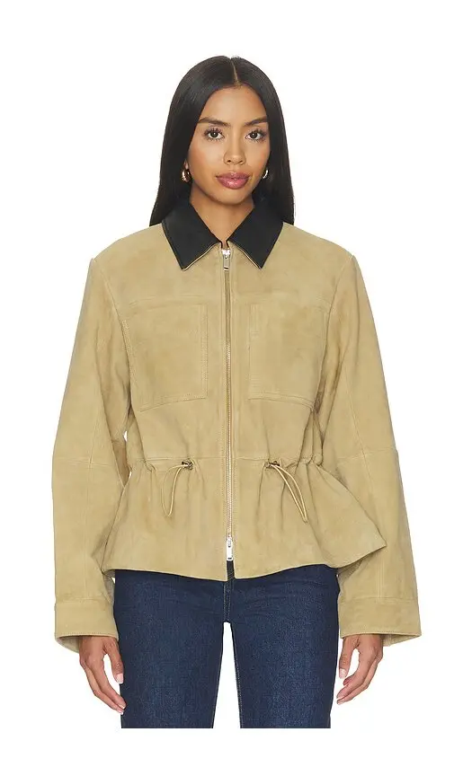 ALIGNE Mavis Suede Jacket In Tan