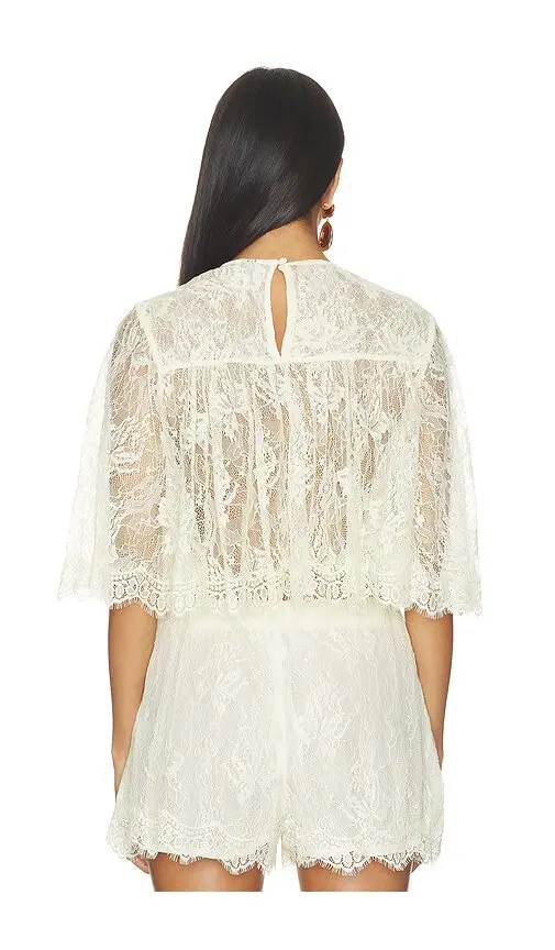Hemant & Nandita Ruffle Top In White