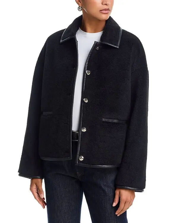 ANINE BING Camden Button Front Jacket - Black