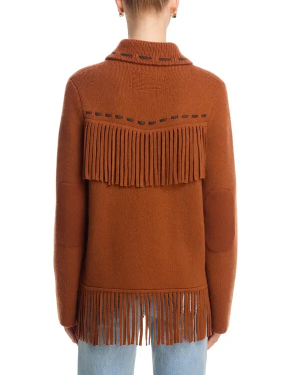 Guest In Residence Cashmere Wool Western Fringe Jacket