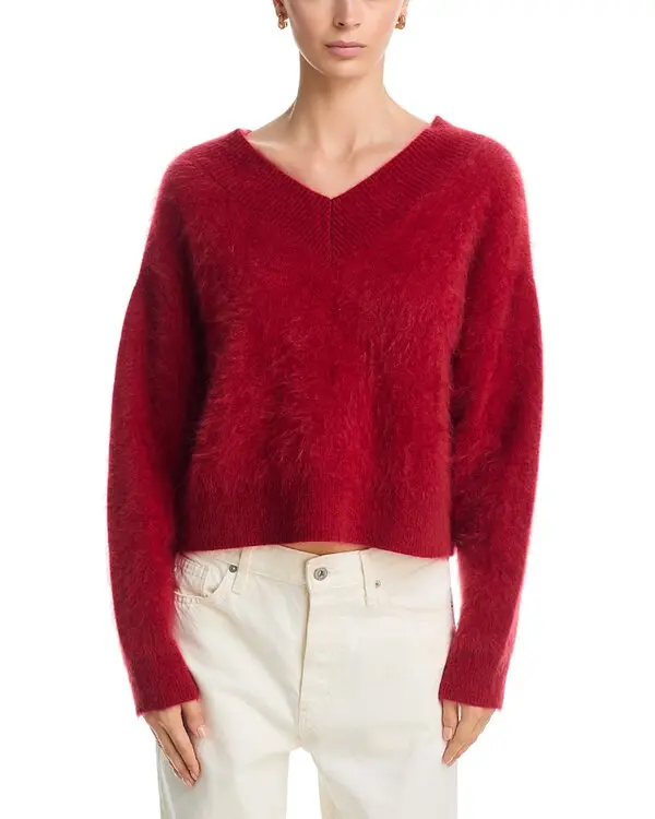 Guest In Residence Grizzly Cashmere Double V Sweater