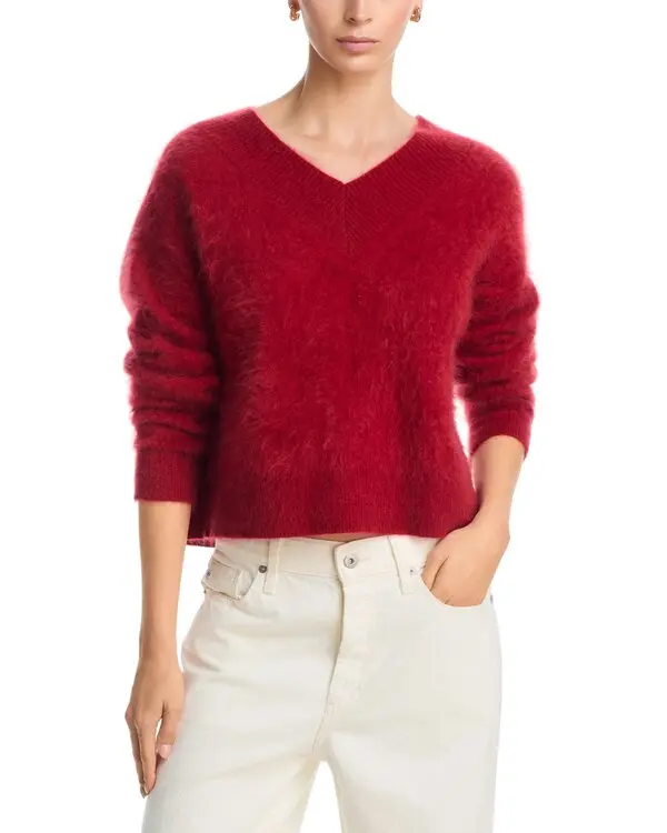 Guest In Residence Grizzly Cashmere Double V Sweater
