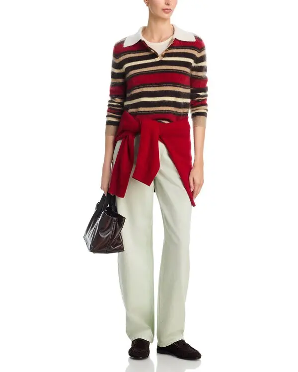 Guest In Residence Grizzly Cashmere Striped Rugby Polo