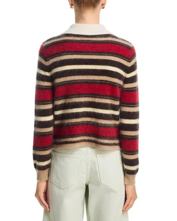 Guest In Residence Grizzly Cashmere Striped Rugby Polo