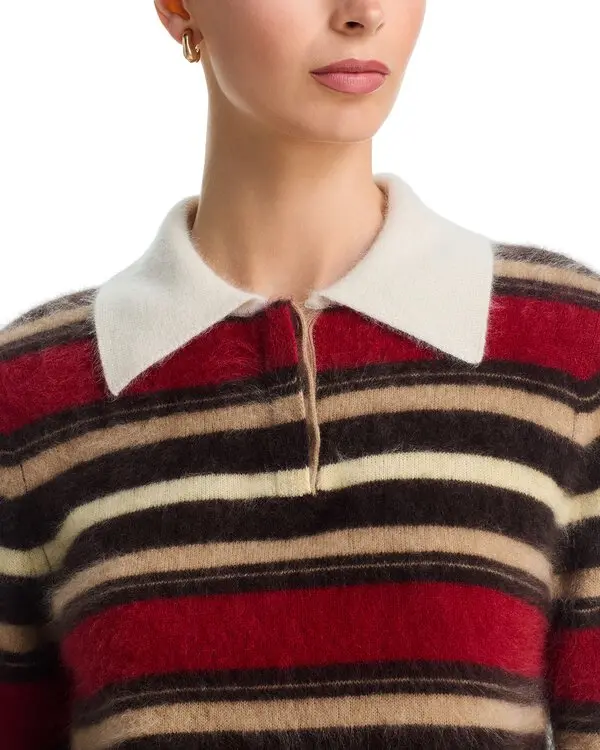 Guest In Residence Grizzly Cashmere Striped Rugby Polo