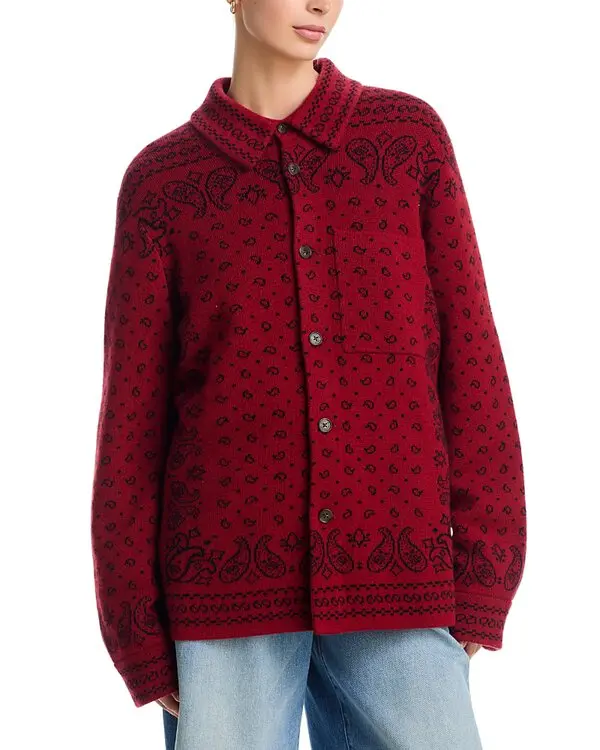 Guest In Residence Cashmere Wild Rag Work Shirt - Carmine