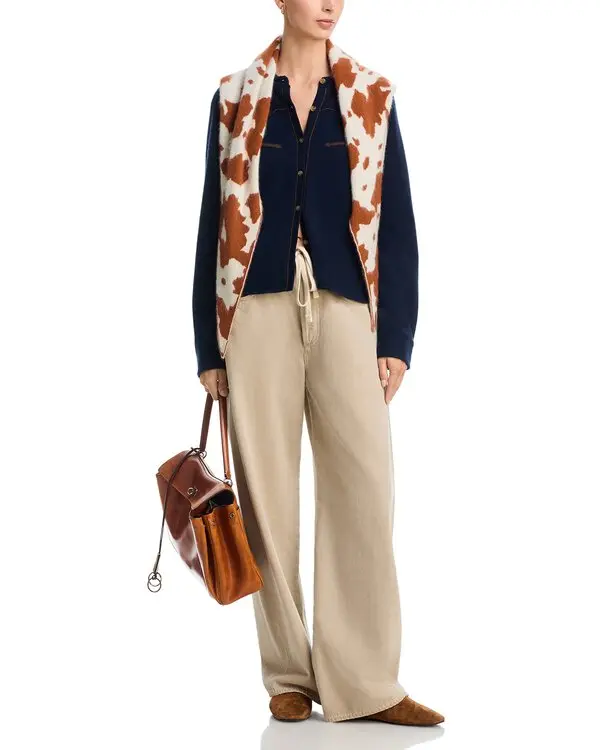 Guest In Residence Cashmere Cropped Western Shirt