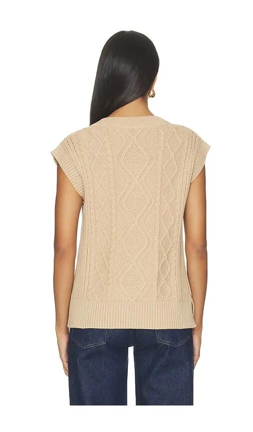Varley Benedetta Knit Top In Taupe