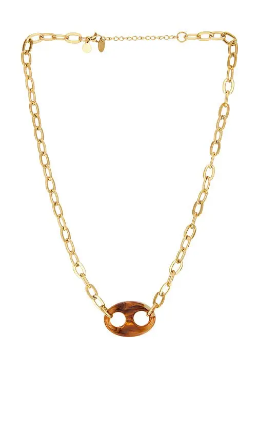 PETIT MOMENTS Acrylic Link Necklace - Brown