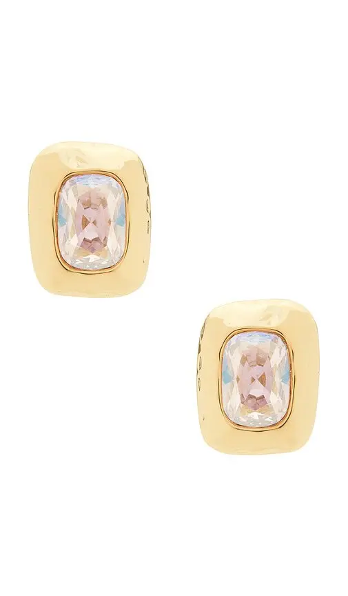 PETIT MOMENTS Giovana Earrings In Lavender,metallic Gold - Pink