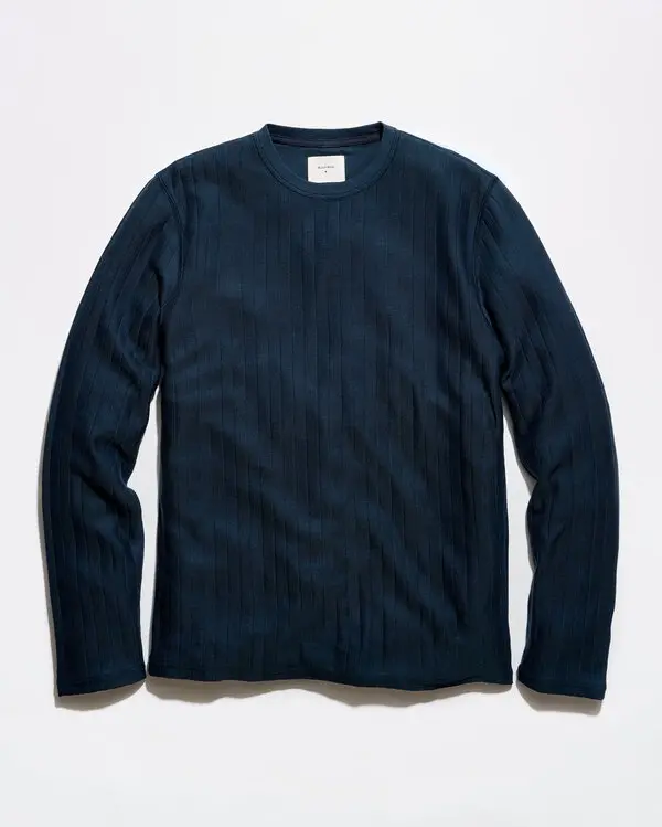 Billy Reid Herringbone Crewneck Pullover - Blue