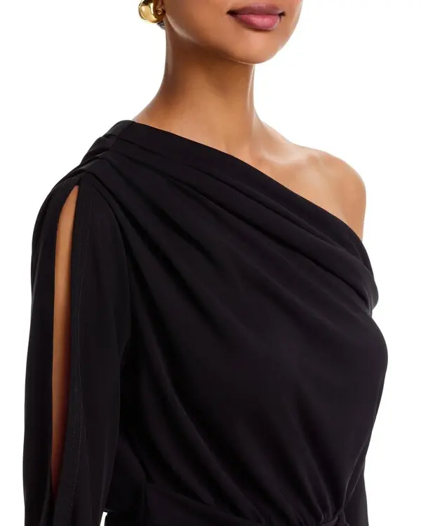 Aqua Off The Shoulder Jersey Mini Dress Exclusive