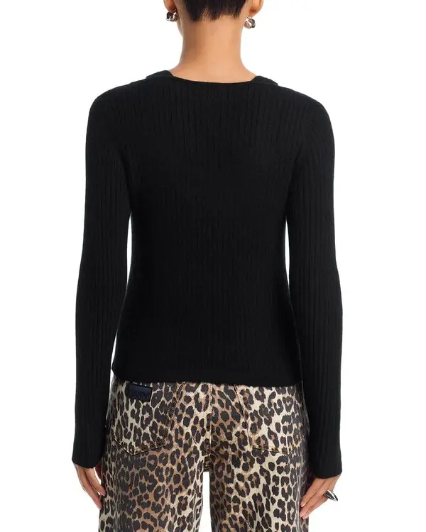 Aqua Cashmere Double Layer Scoop Neck Top Exclusive