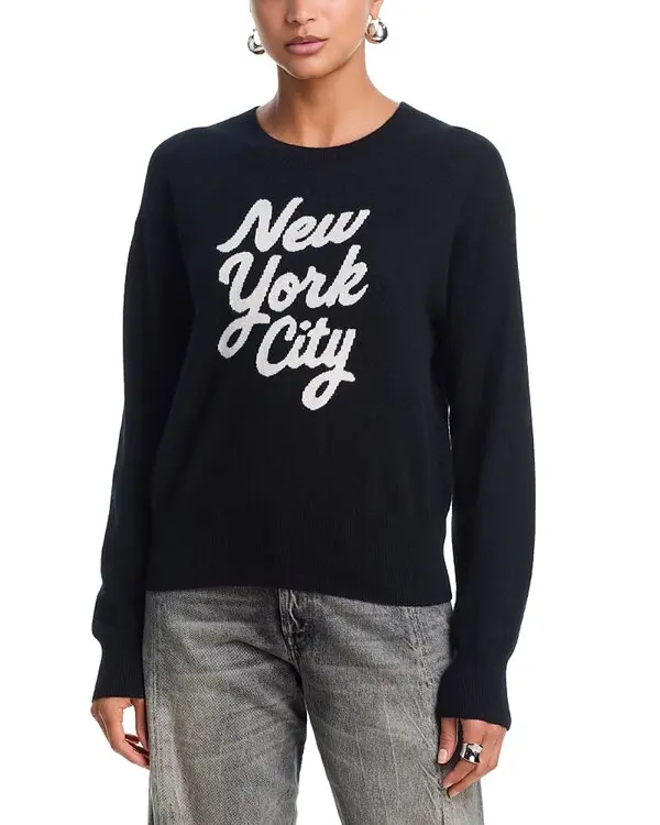 Aqua Cashmere Nyc Crewneck Sweatshirt Exclusive
