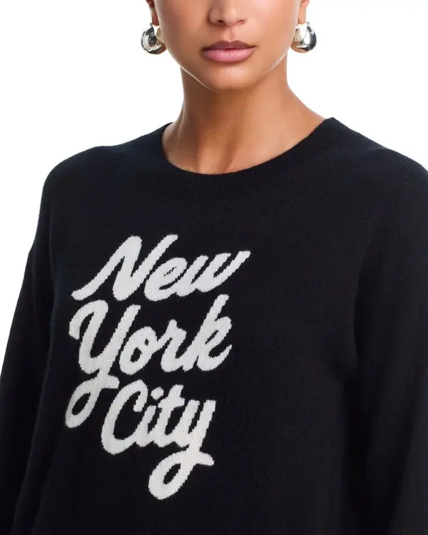 Aqua Cashmere Nyc Crewneck Sweatshirt Exclusive