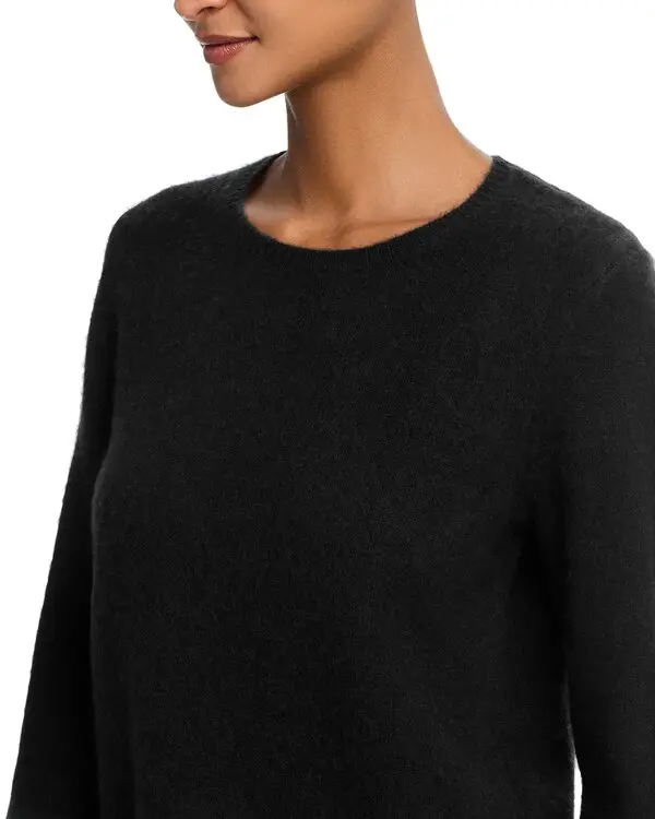 Aqua Cashmere 100% Cashmere Crewneck Sweater Exclusive - Black
