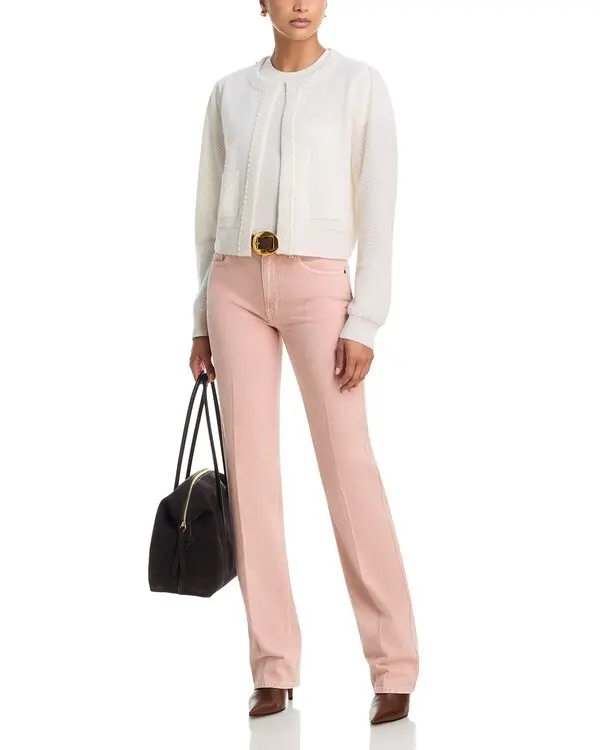 Aqua Cashmere Puff Sleeve Jacket Exclusive - Ivory