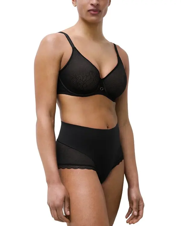 Chantelle Belle Lace Seamless Unlined Bra - Black