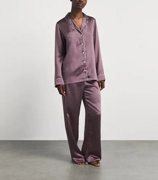 Derek Rose Silk Bailey Long Pyjama Set