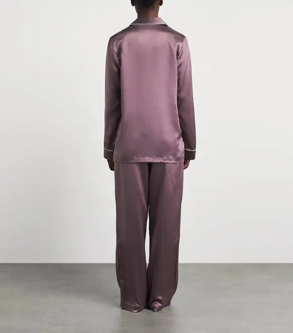 Derek Rose Silk Bailey Long Pyjama Set