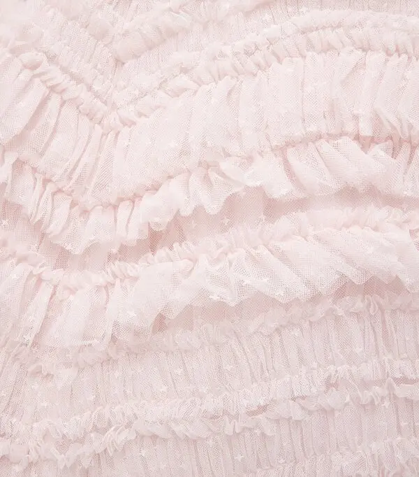 NEEDLE & THREAD Ruffle Strapless Valentine Maxi Dress
