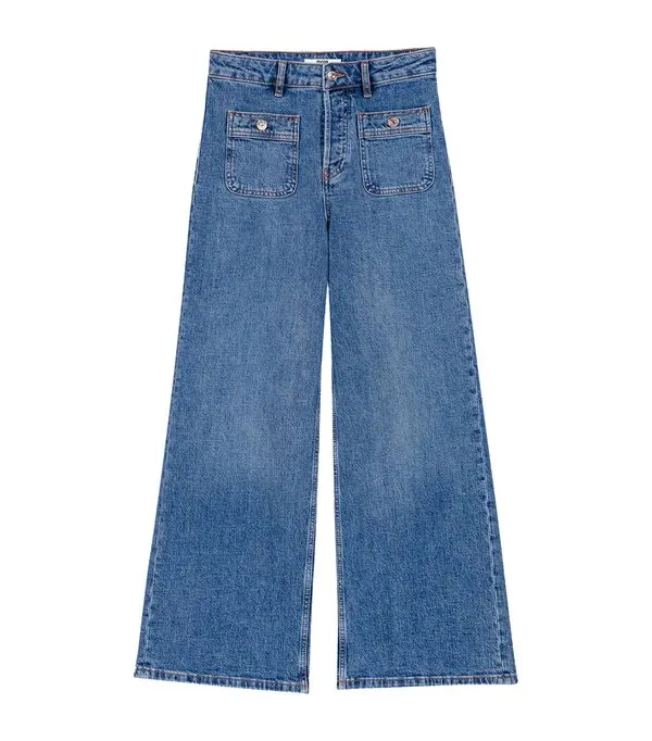 Maje Stretch Wide-leg Jeans