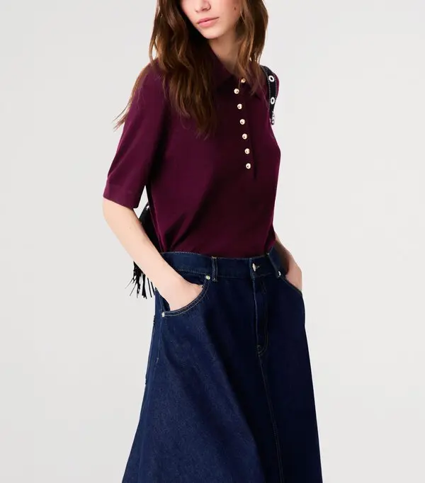 Maje Wool Polo Sweater