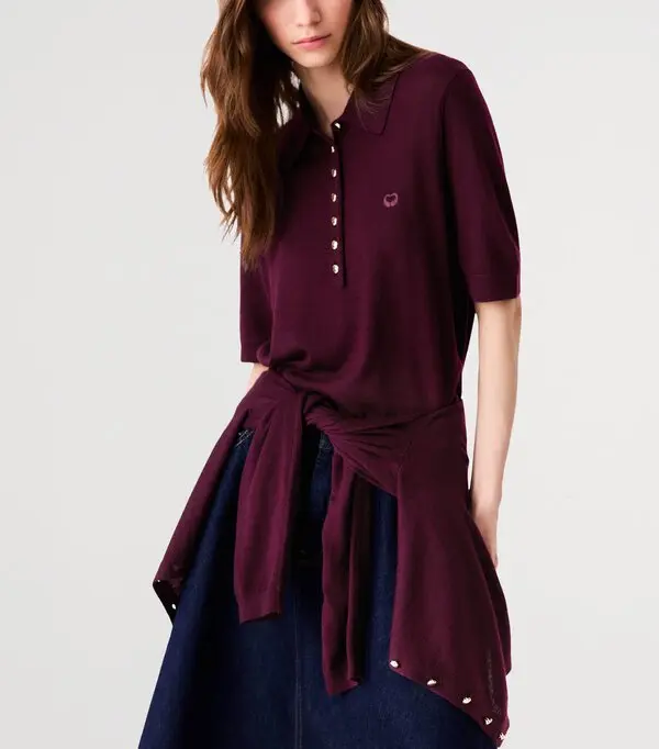 Maje Wool Polo Sweater