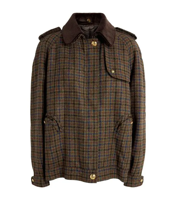 BLAZÉ MILANO Virgin Wool Check Chausie Jacket