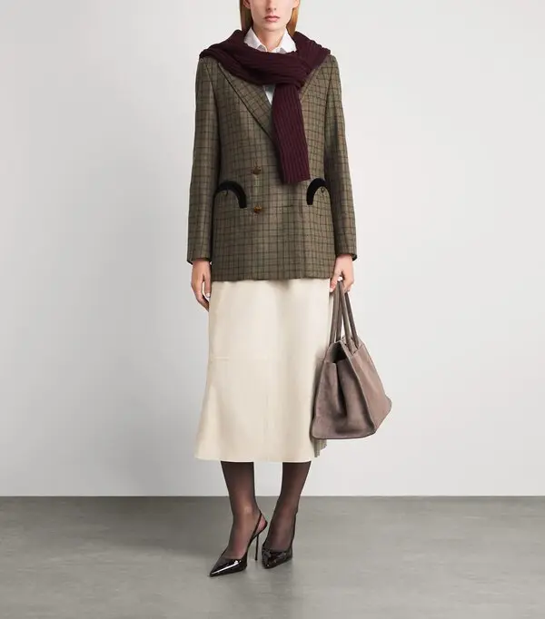 BLAZÉ MILANO Virgin Wool-cashmere Check Everyday Blazer