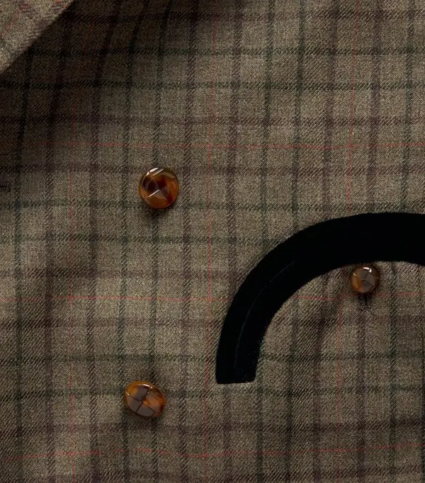 BLAZÉ MILANO Virgin Wool-cashmere Check Everyday Blazer