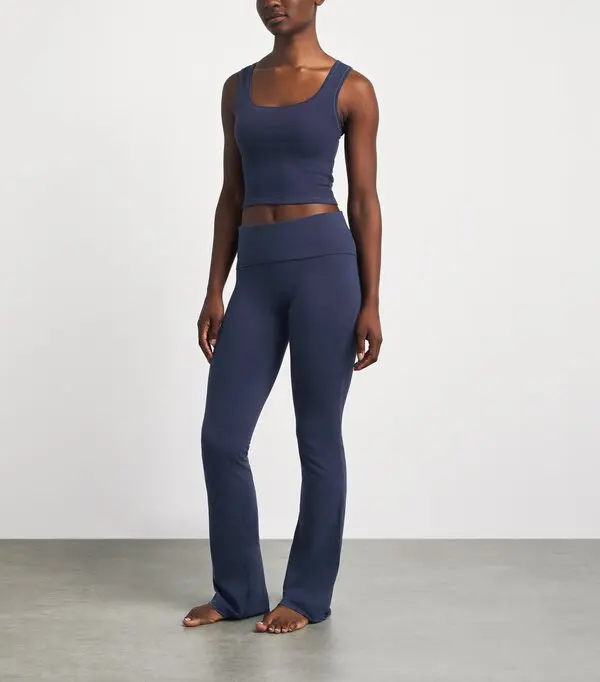 SKIMS Cotton Jersey Foldover Trousers