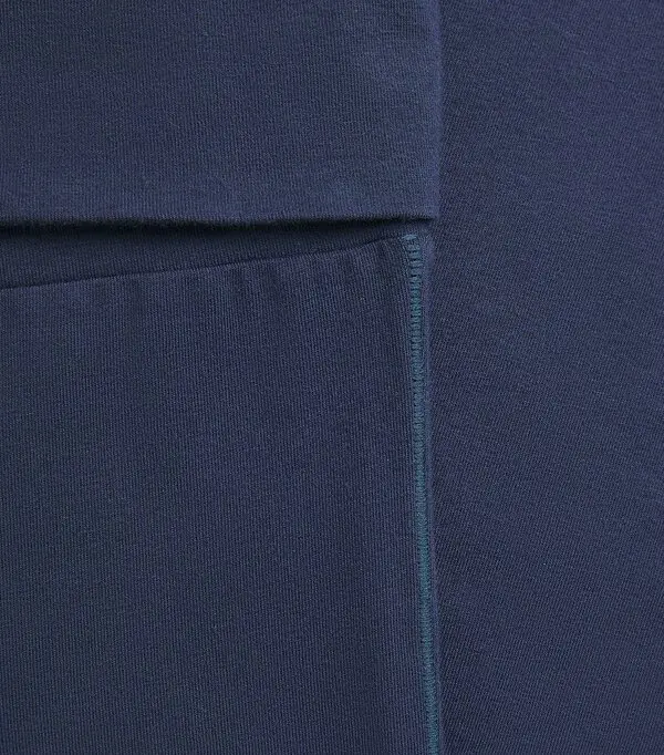 SKIMS Cotton Jersey Foldover Trousers - Navy