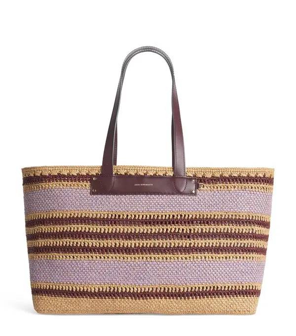 ANYA HINDMARCH Raffia Stripe Tote Bag